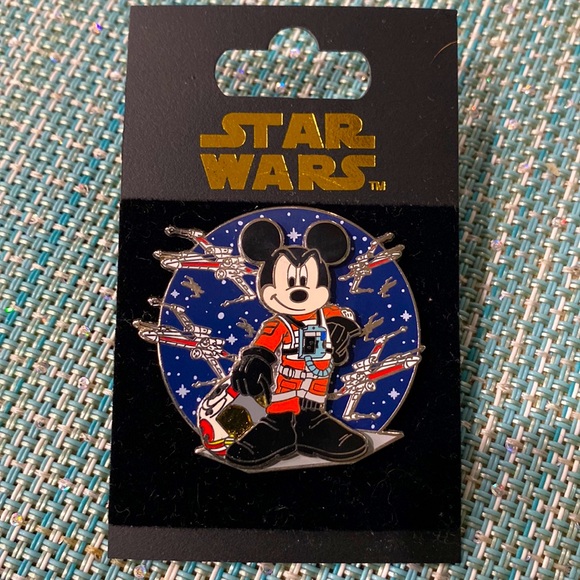 Disney | Jewelry | Disney Star Wars Mickey Mouse As An Xwing Pilot Pin ...